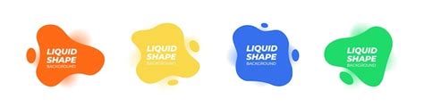 Premium Vector Liquid Shape Amoeba Element Abstract Background Set
