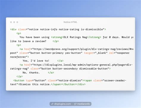 How To Add A Ratings Admin Notice To Your Wordpress Plugin Dlx Plugins