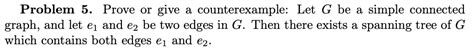 problem 5 prove or give a counterexample let g be a
