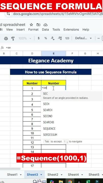 How To Use Sequence Formula In Excel🔥 Excel Formula For Number Series Excel Eleganceacademy