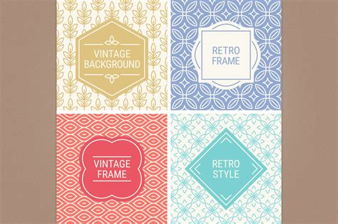 Mono Line Frames And Patterns By Miu Miu TheHungryJPEG