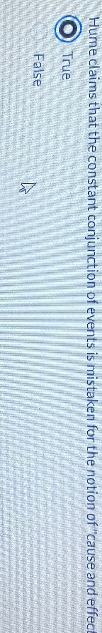 Solved Hume Claims That The Constant Conjunction Of Events