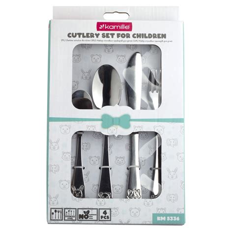 ᐉ Набір дитячих столових приборів Kamille з нержавіючої сталі 4 пр 5336 • Краща ціна в Києві