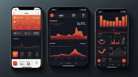 Modern Mobile Analytics Dashboard Interface Premium Ai Generated Image