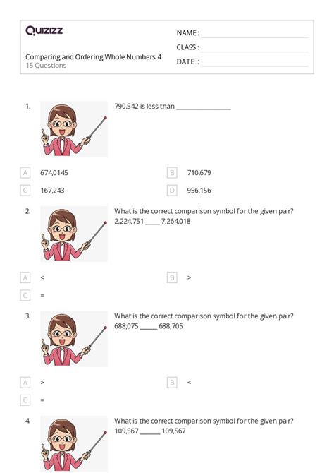 50 Comparing And Ordering Length Worksheets For 4th Year On Quizizz