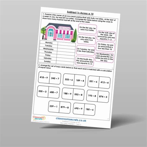 Year 2 Subtract Across 10 Discussion Problem Resource Classroom Secrets