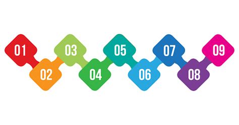 9 옵션 또는 단계와 벡터 인포 그래픽 사각형 비즈니스 개념에 대 한 인포 그래픽입니다 프리 젠 테이 션 워크 플로우 레이아웃