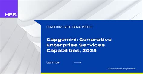 Capgemini Generative Enterprise Services Capabilities 2025 Hfs Research