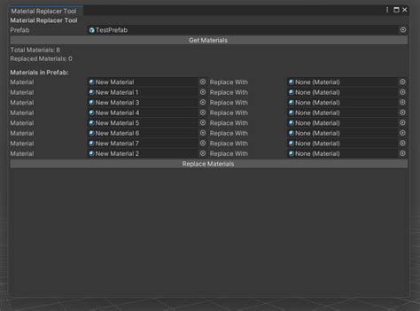 Smart Prefabs Material Replacing Tool By Tideblade