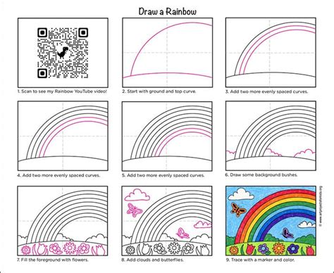 Simple The Way To Draw A Rainbow Tutorial Video And Rainbow Coloring Web Page Artshow24