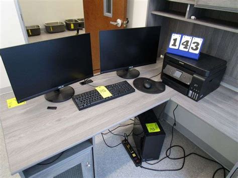 Power Spec I5 Core Pc Tower With 2 Asus Led Monitor Keyboard And Mouse And Epson Et 4760