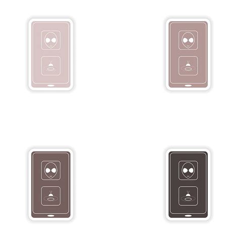 흰색 배경 모바일 벡터에 종이 스티커 세트 Eps Ai Uidownload