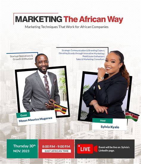 marketing the african way with moses mugerwa sylvia kyalo posted on the topic linkedin