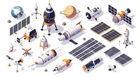 Premium Photo Cuttingedge Space Navigation Systems Isometric Flat Design Icon Concept For