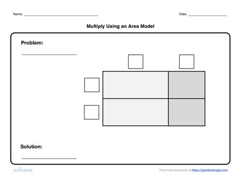 Area Model Multiplication Template