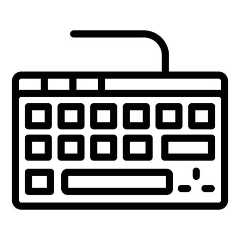 Digital Keyboard Icon Outline Style 15663282 Vector Art At Vecteezy