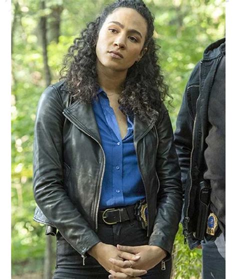 Prodigal Son Dani Powell Leather Jacket Aurora Perrineau