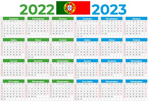 Calendário 2023 Portugal Para Imprimir Com Feriados