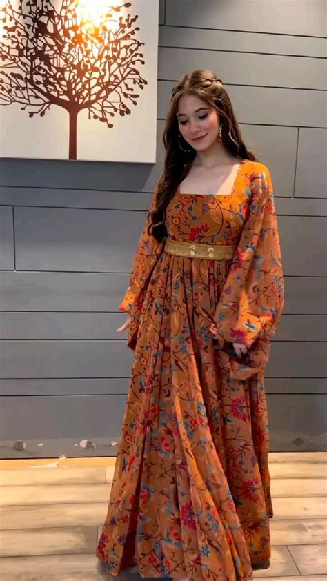 Pretty Floral Frock Design Stylish Dresses Pakistani Dresses Simple