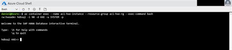 Sap Hana Express Edition Deploy Hana Express Database On Aci Azure