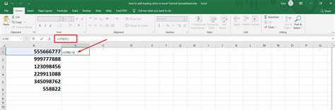 How To Add Leading Zeros In Excel