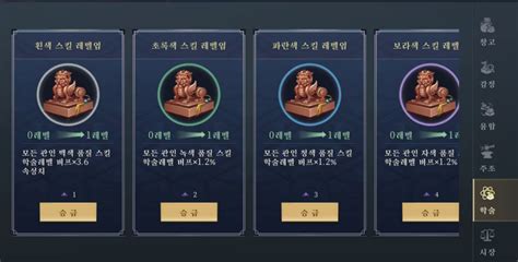 시즌 호랑이에게 날개를 전력 강화 컨텐츠 관인 시스템 가이드