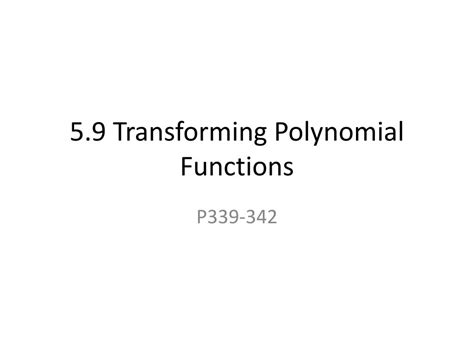 ppt 5 9 transforming polynomial functions powerpoint presentation free download id 2578349