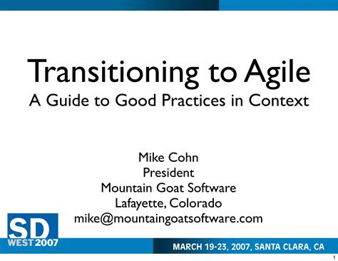 Transitioning To Agile Ppt
