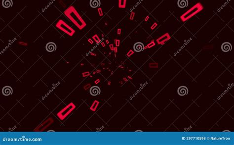 Black Background Appearing And Disappearing Rectangles In Big Swirl Abstract Stock Footage