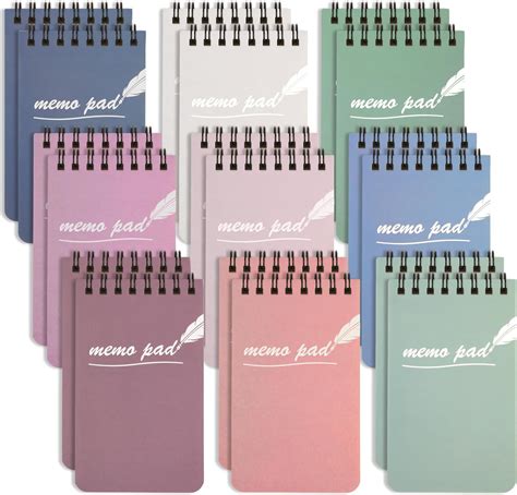 Eoout 12 Pack Small Spiral Notebook Pocket Notebooks Memo Pads 3x5 Inches Small