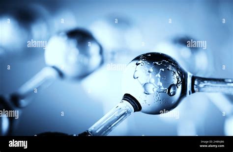 Blue Science Molecules Or Atoms Background Abstract Structure D Double Molecule Background