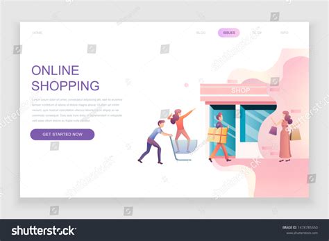 Modern Flat Web Page Design Template Stock Vector Royalty Free 1478785550 Shutterstock