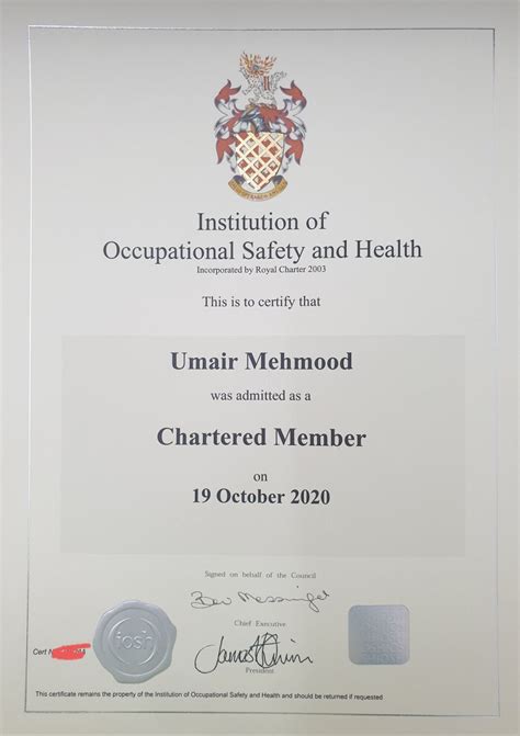Umair Mehmood Csp Cmiosh On Linkedin Iosh Cmiosh Cpd Hse Development Cscec Education