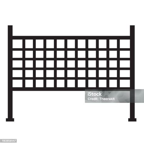 흰색 배경에 배구 그물 아이콘입니다 플랫 스타일 웹 사이트 디자인 로고 앱 Ui에 대한 그물 아이콘 배구 그물 기호입니다 그물 기호 배구 네트에 대한 스톡 벡터 아트 및