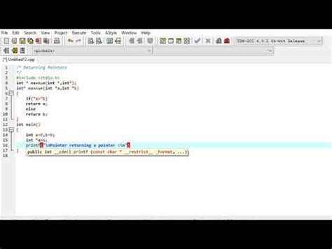 Returning Pointers In C Program