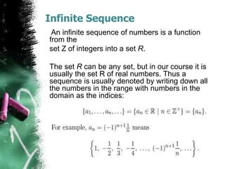 Infinite Series Sequence PPTX Physics Science