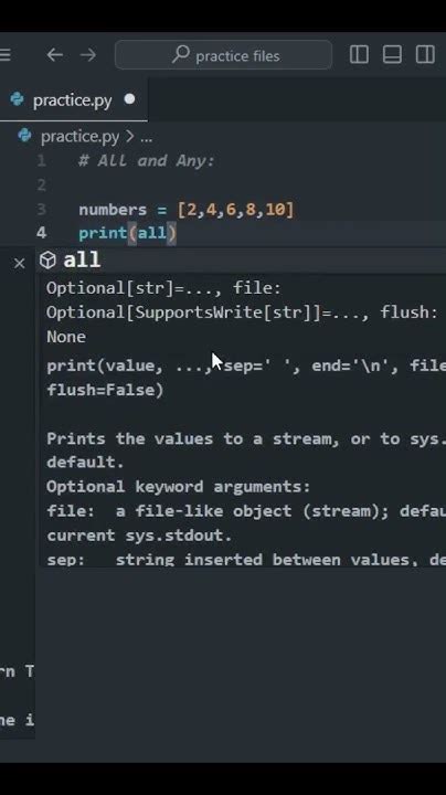 All And Any Python Pythonprogrammingcodinglearnpython