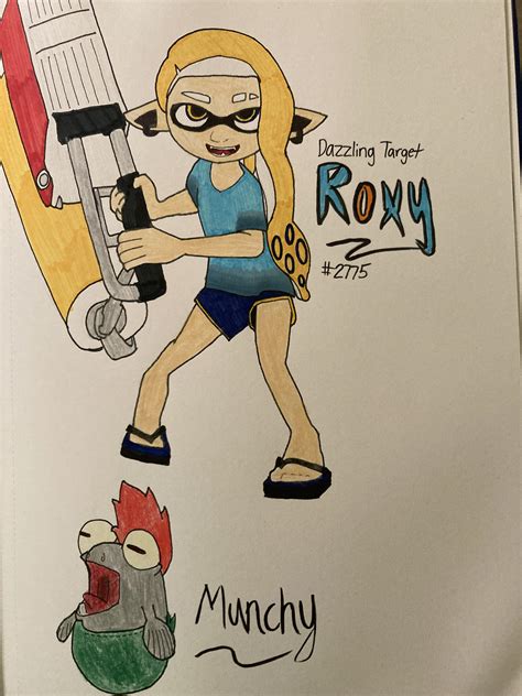 Finally Took Time To Draw My Inkling And Her Lil Buddy R Splatoon