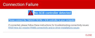 TMAG5170UEVM No SCB Controller Detected Win11 Sensors Forum Sensors TI E2E Support Forums