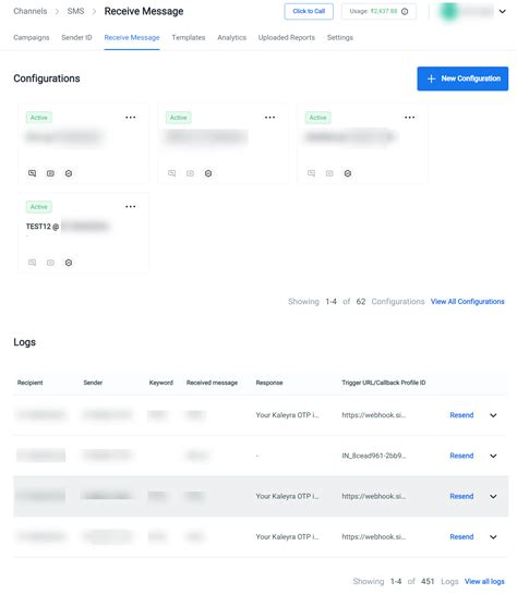 Configure Receive Message