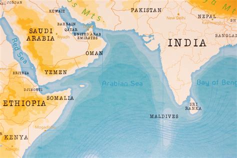 Arabian Sea Map Countries And Facts Mappr