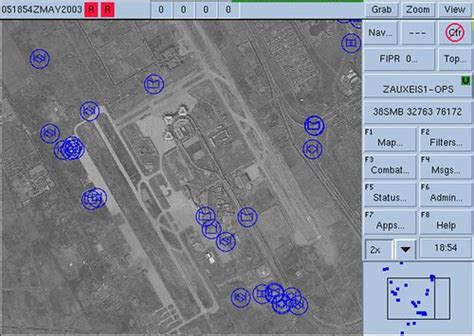 Baghdad Airport Bft Blue Force Tracker Screen Of Baghdad A… Army