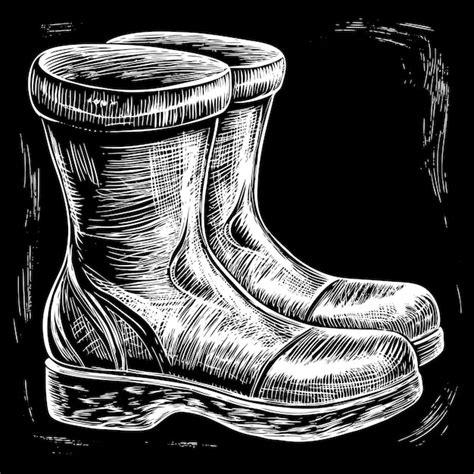 A Black And White Drawing Of A Boot With The Word Quot Boot Quot On It Premium Ai Generated Vector