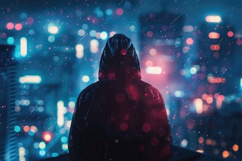 Premium Photo Animation Of A Faceless Anonymous Man In A Hood Generative Ai