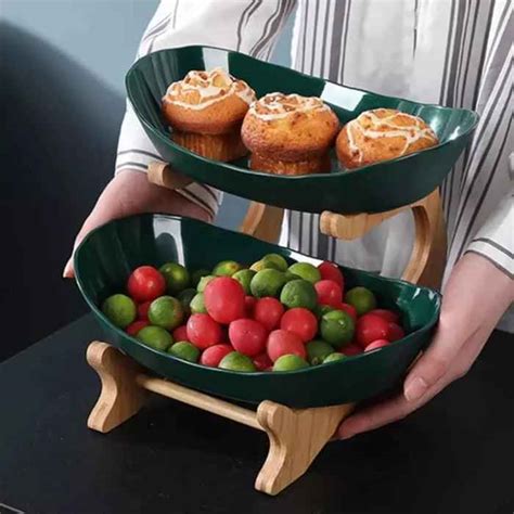 Fruteira De Mesa Cesta De Fruta Bambu Com Frete Grátis