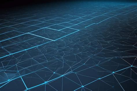 Premium Photo Visualizing The Future Geometric Grid Vector Background With Blue Mesh And