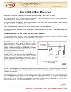 Shunt Calibration Procedure For Strain Gauges