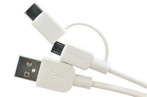 新到货白色1 5 米长原装索尼sony二合一usb2 0 to micro usb转 usb c type c 通用安卓数据线快充充电线usb