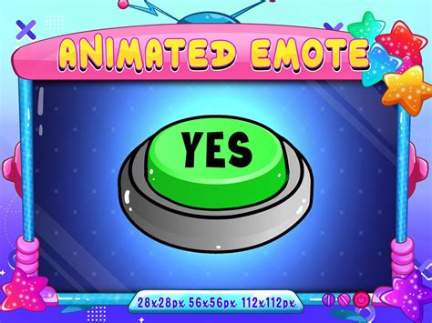 Yes Button Animated Emote Animated Button Press Yes Twitch Discord