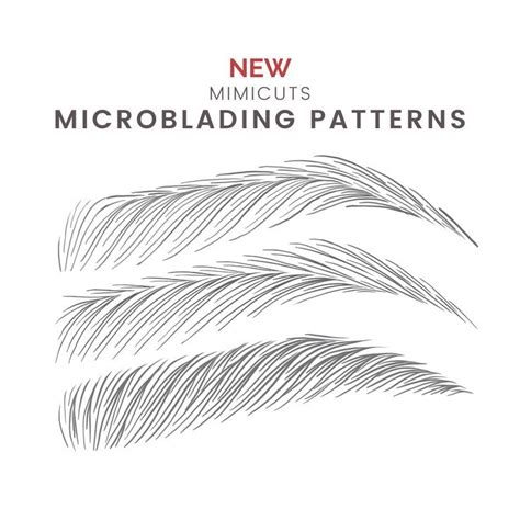 Microblading Strokes Pattern Step By Step Set Of 3 Phibrows